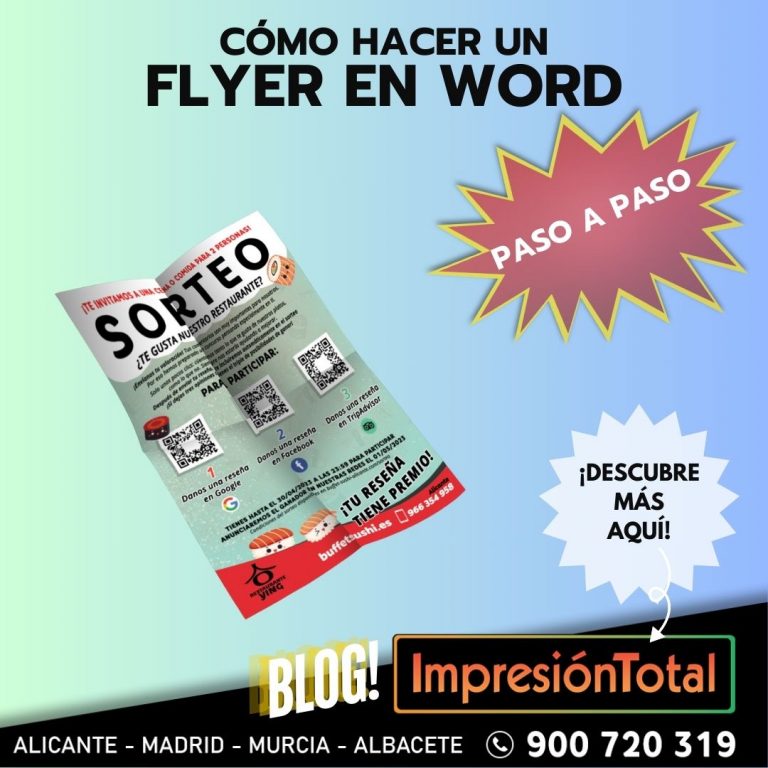 ¿Cómo hacer un flyer original en Word? - Imprenta Alicante Murcia ...